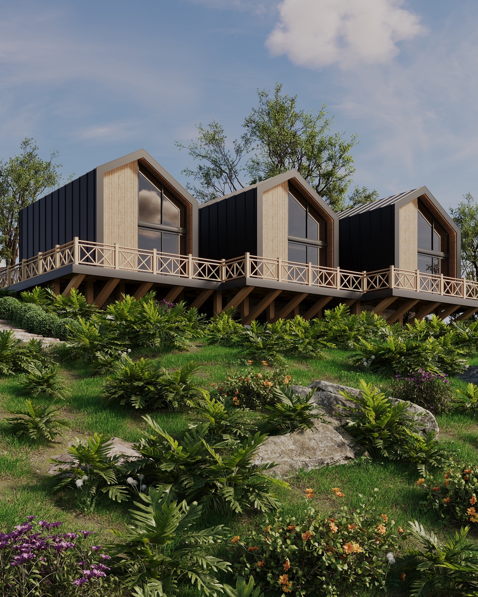 COTTAGE LANDSCAPE DESIGN IN YENOKAVAN - Работа из галереи 3D Моделей