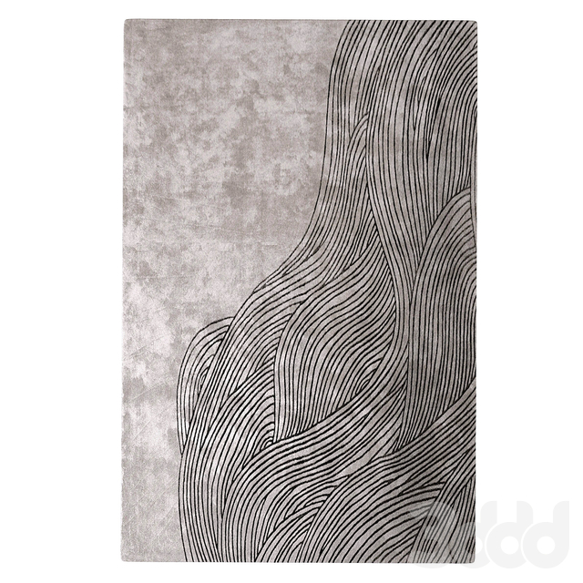 Continua Laguna Hand Tufted Rug in Black design by Second Studio