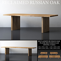 Reclaimed Russian Oak Trestle Rectangular Dining Table - Столы - 3D модель