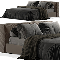 Bed Wind Night, Gamma Arredamenti - Bed - 3D model