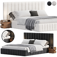 Forte Channeled Bed - Bed - 3D model