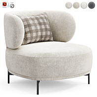 AKIKO Lounge By Gallotti&Radice - Arm chair - 3D model