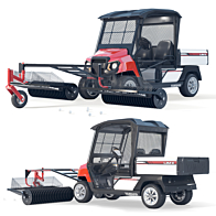 Yamaha Golf Cart UMAX CAB Red - Transport - 3D model