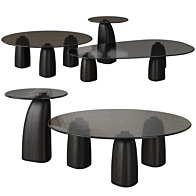 Poliform Tribeca Table Set x 3 - Table - 3D model
