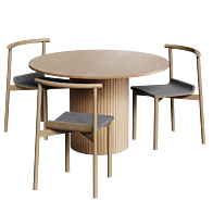 Kitchenette Wossner Salita - Table + Chair - 3D model