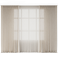 Curtain linen 45/ Шторы лен - Шторы - 3D модель