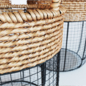 Iron Wire Round Scoop Baskets With Seagrass - Other decorative objects ...