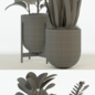 Plants collection 75 Modernica pots - Indoor - 3D model