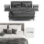 Meridiani Louis up Bed - Bed - 3D model