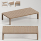 RH / MALTA TEAK COFFEE TABLE - Table - 3D model