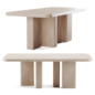 Cruz Outdoor Rectangular Dining Table - Table - 3D model