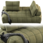 CHEESE SCANDINAVIAN FABRIC SQUARE TOFU BLOCK MODULE SOFA - Sofa - 3D model