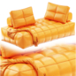 CHEESE SCANDINAVIAN FABRIC SQUARE TOFU BLOCK MODULE SOFA - Sofa - 3D model