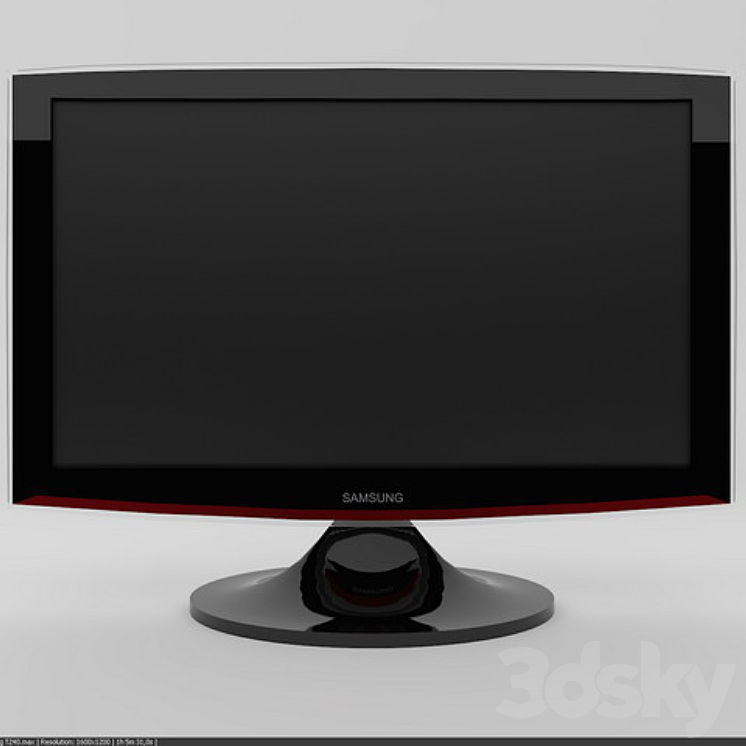 Monitor Samsung T240 - PC & other electronics - 3D model