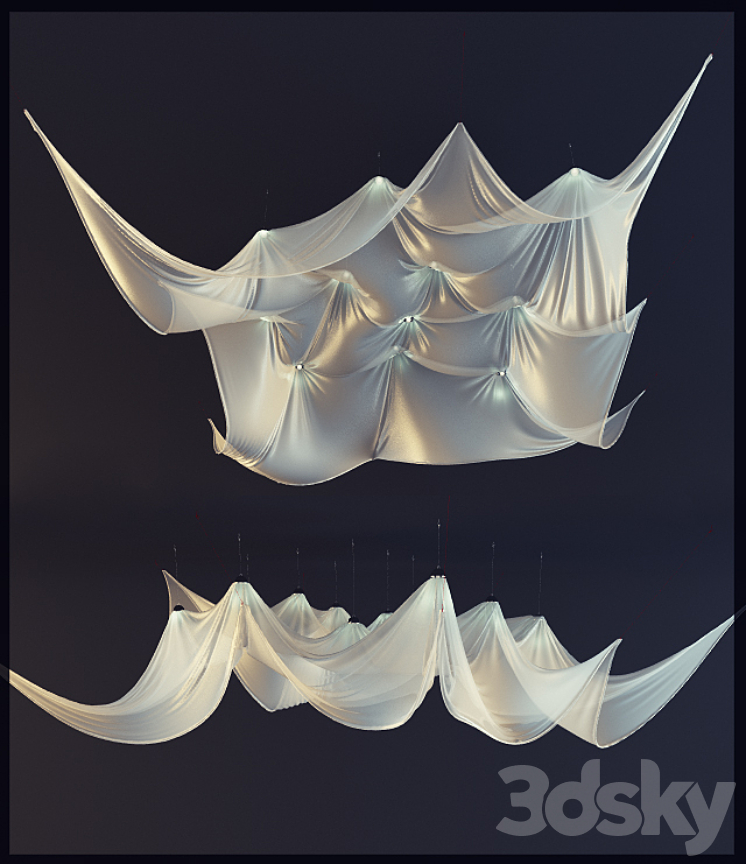 drapery - Curtain - 3D model