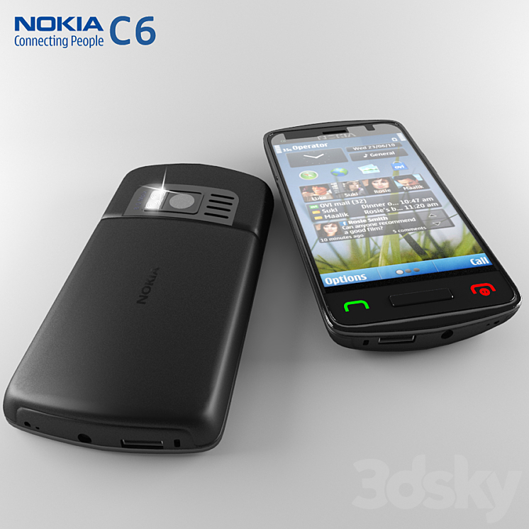 NOKIA C6 - Phones - 3D model