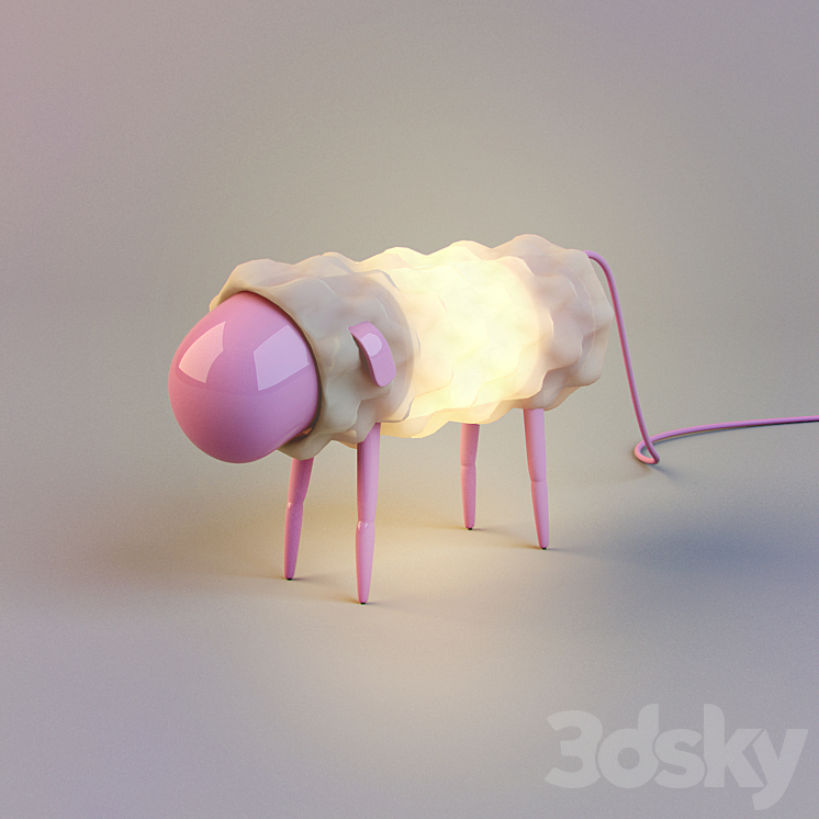 sheep lamp - Table lamp - 3D model