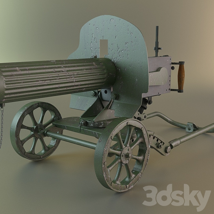 Machine-gun Maxim 1910 - Miscellaneous - 3D model