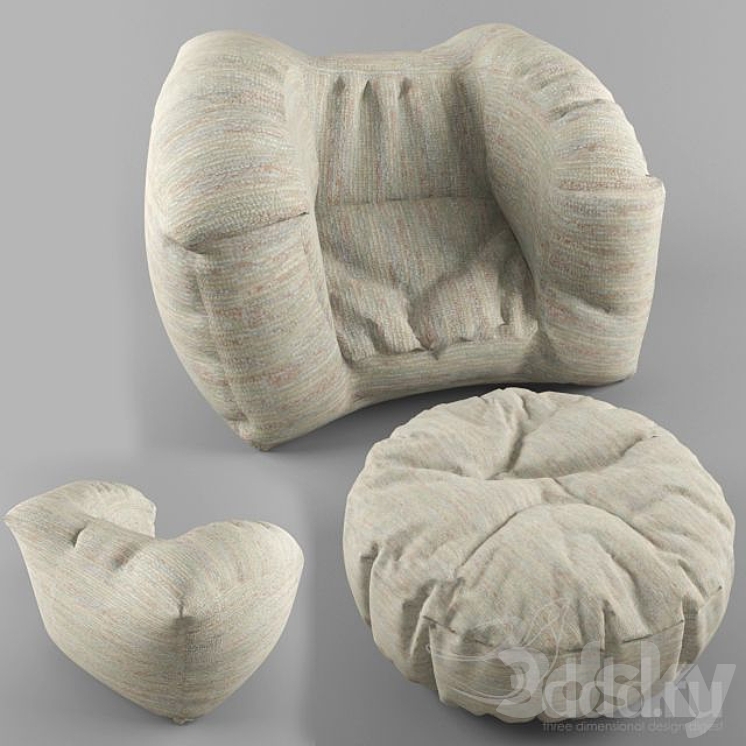 poof chair - Arm chair - 3D model