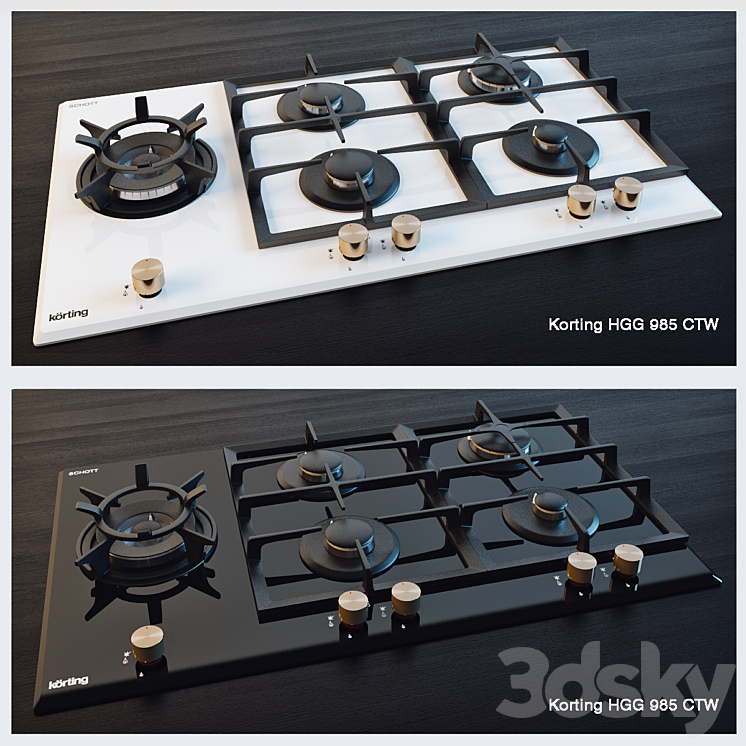 Korting HGG 985 CTW - Kitchen appliance - 3D model