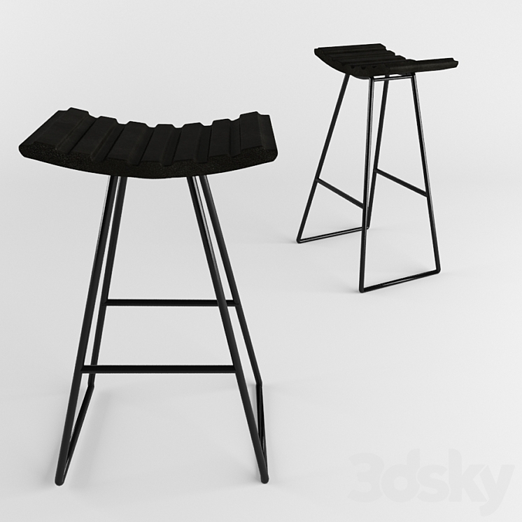 Bar stool GUBI - Chair - 3D model