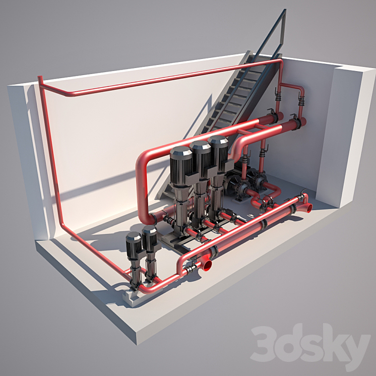 Pumping station - Miscellaneous - 3D model