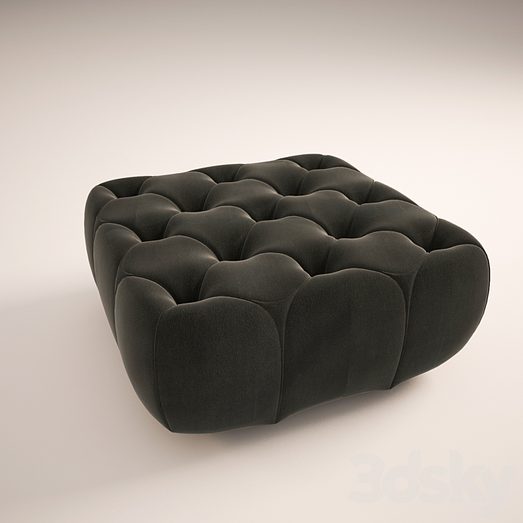 Poof Quilted - Other soft seating - 3D model