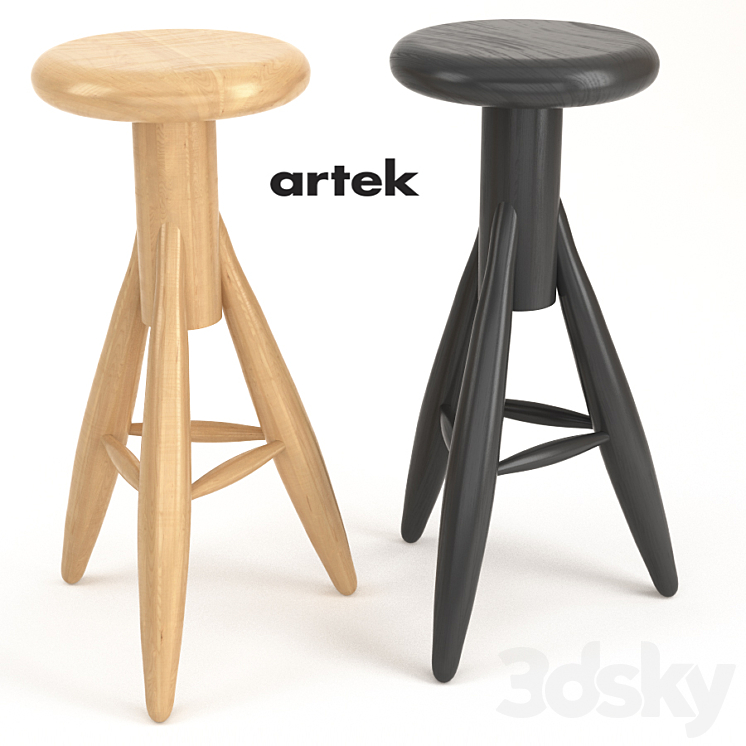 Artek - Rocket Bar Stool - Chair - 3D model