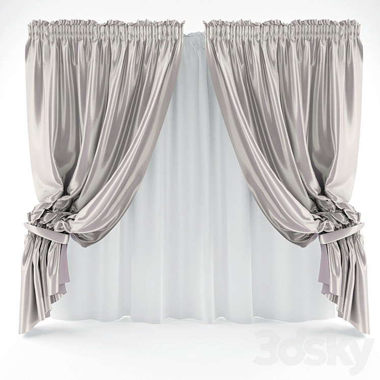 Drapes - Curtain - 3D model