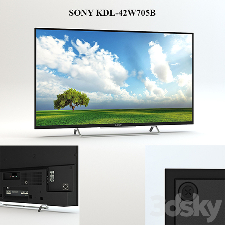 TV SONY KDL-42W705B - TV - 3D model