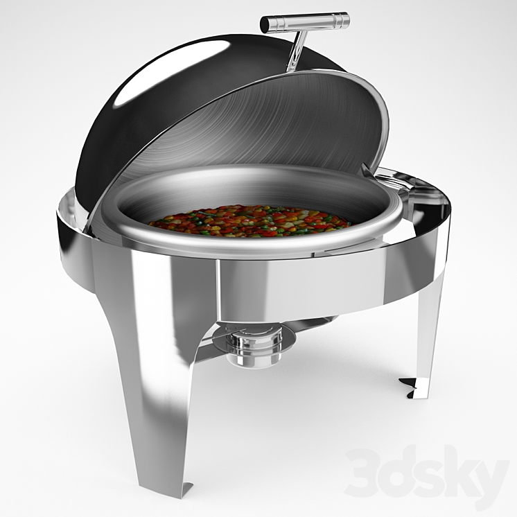 Chafindish / Chafing Dish Warmer Round - Restaurant - 3D model