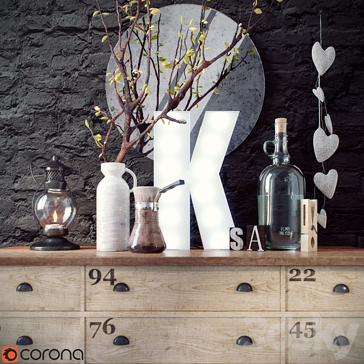 [3dsky] Decor Set 002 3d Model New Update 2023