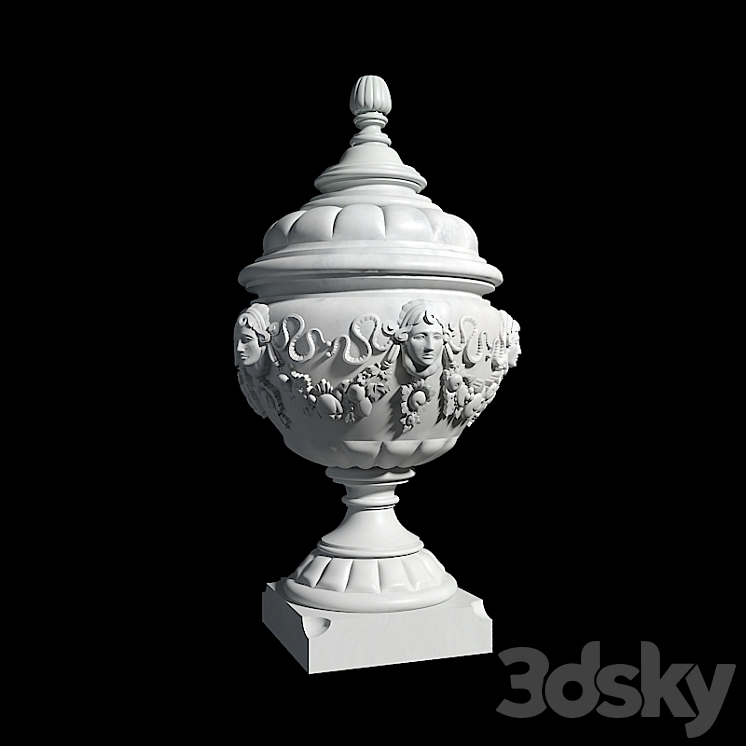 [3DSKY] Antique Vase 3D Model | NEW UPDATE 2023