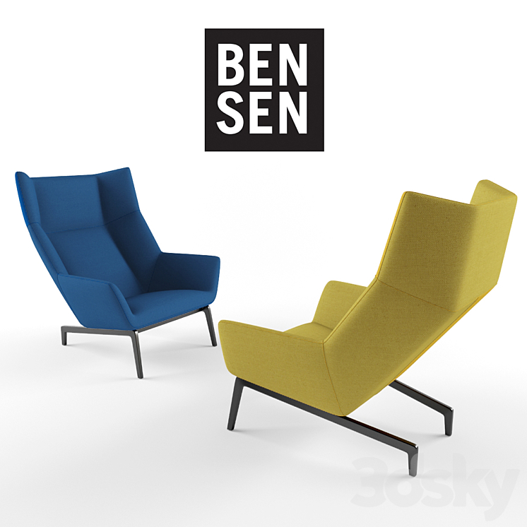 PARK CHAIR by BENSEN - Arm chair - 3D model