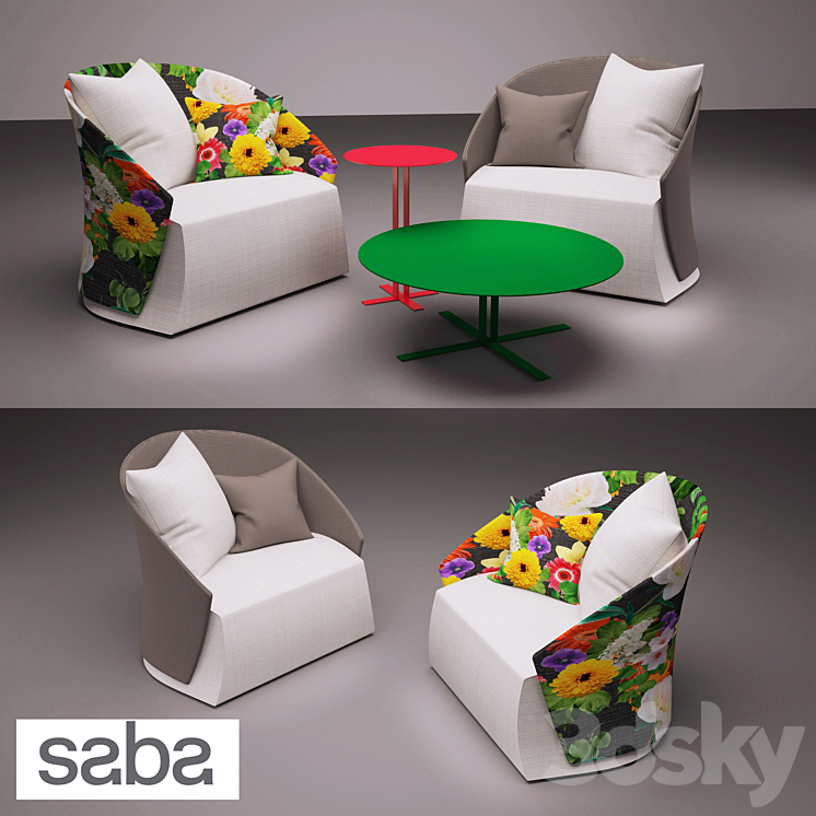 Armchair Saba Bustier - Arm chair - 3D model