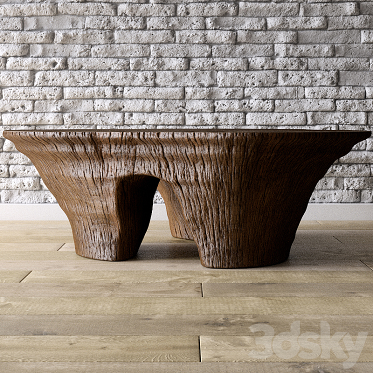 tree trunk table - Table - 3D model