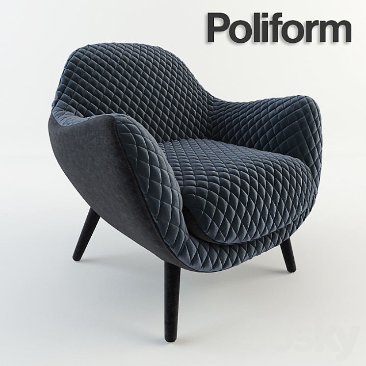 POLIFORM Mad Collection - Arm chair - 3D model