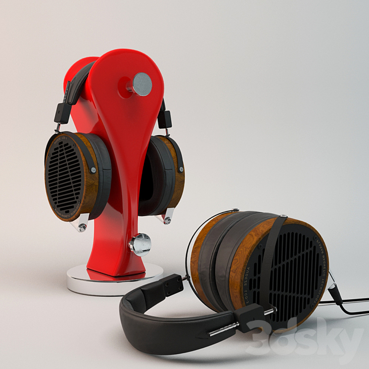 audeze-lcd3 headphone - Audio tech - 3D model