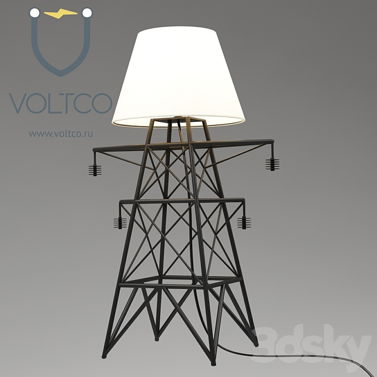 Lamp - electricity pylon. - Table lamp - 3D model
