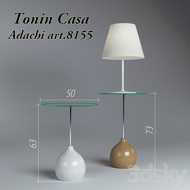 Tonin Casa Adachi 8155 - Table - 3D model