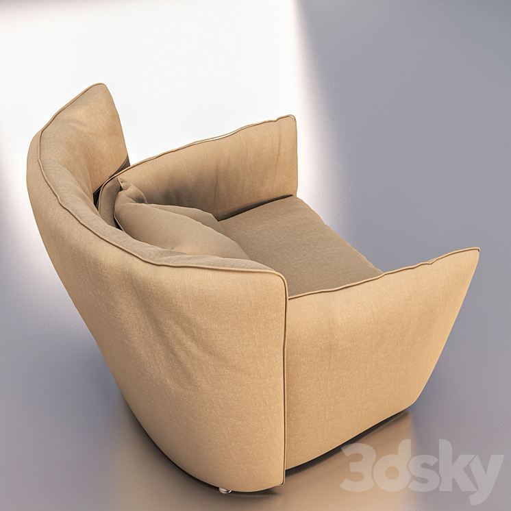 Gamma Tulip - Arm chair - 3D model