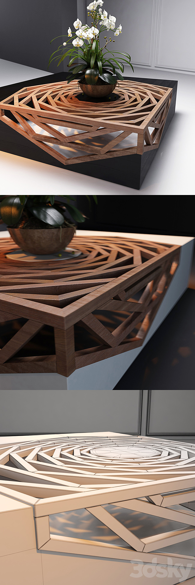 Hanako coffee table by Vito Selma - Table - 3D model
