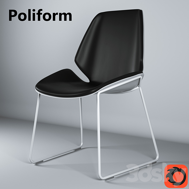 Poliform fold chair - Chair - 3D model