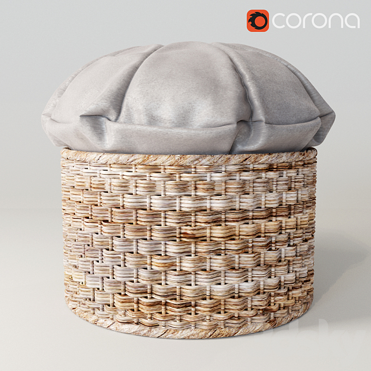 Braided poof - Other soft seating - 3D model