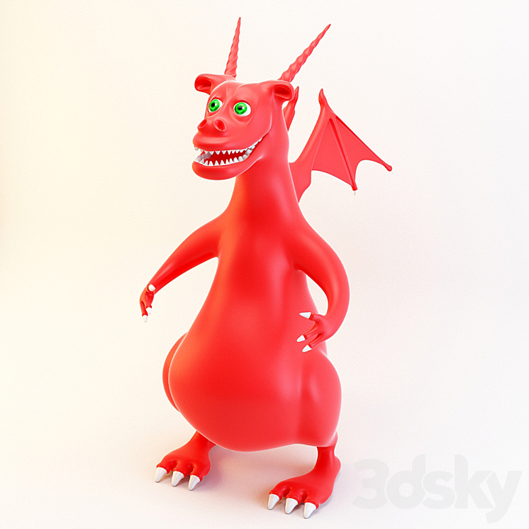 Red_Dragon - Toy - 3D model