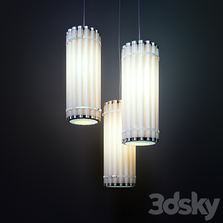 Eco lamp Vertical Tube - Pendant light - 3D model