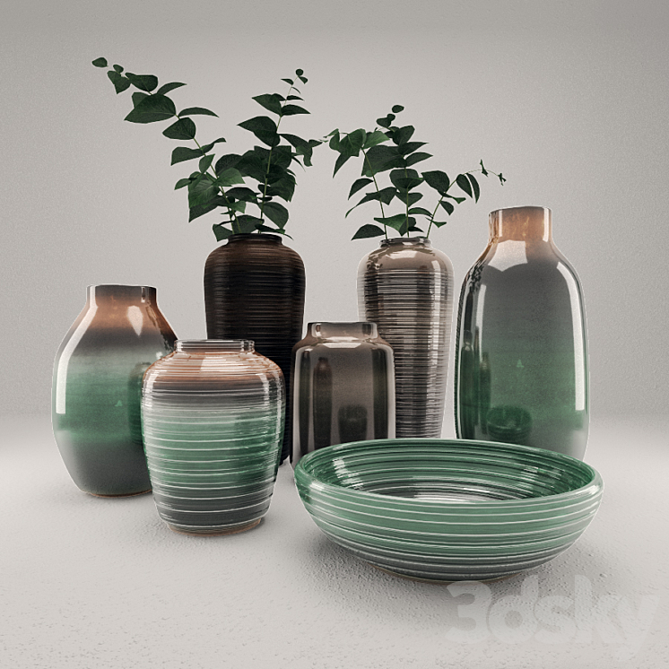 Vases Decor Set - Vase - 3D model