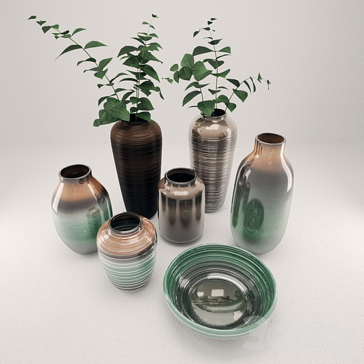 Vases Decor Set - Vase - 3D model