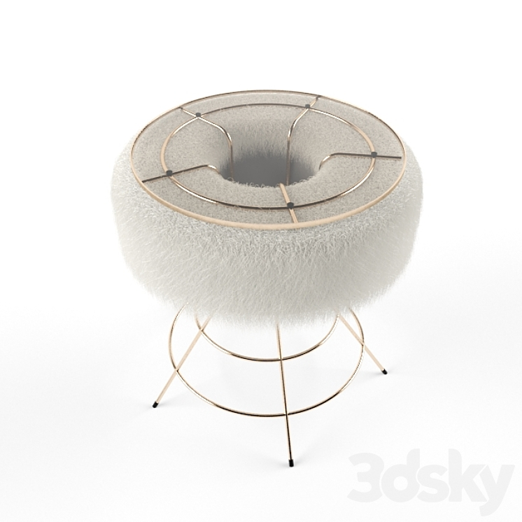 Shell Fur Small Table - Table - 3D model