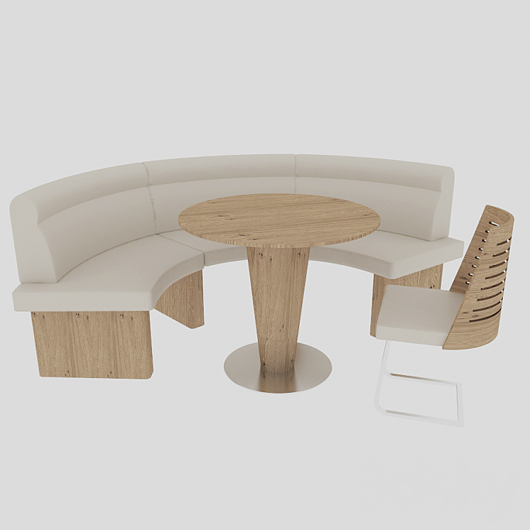 Kitchenette Wossner Salita - Table + Chair - 3D model